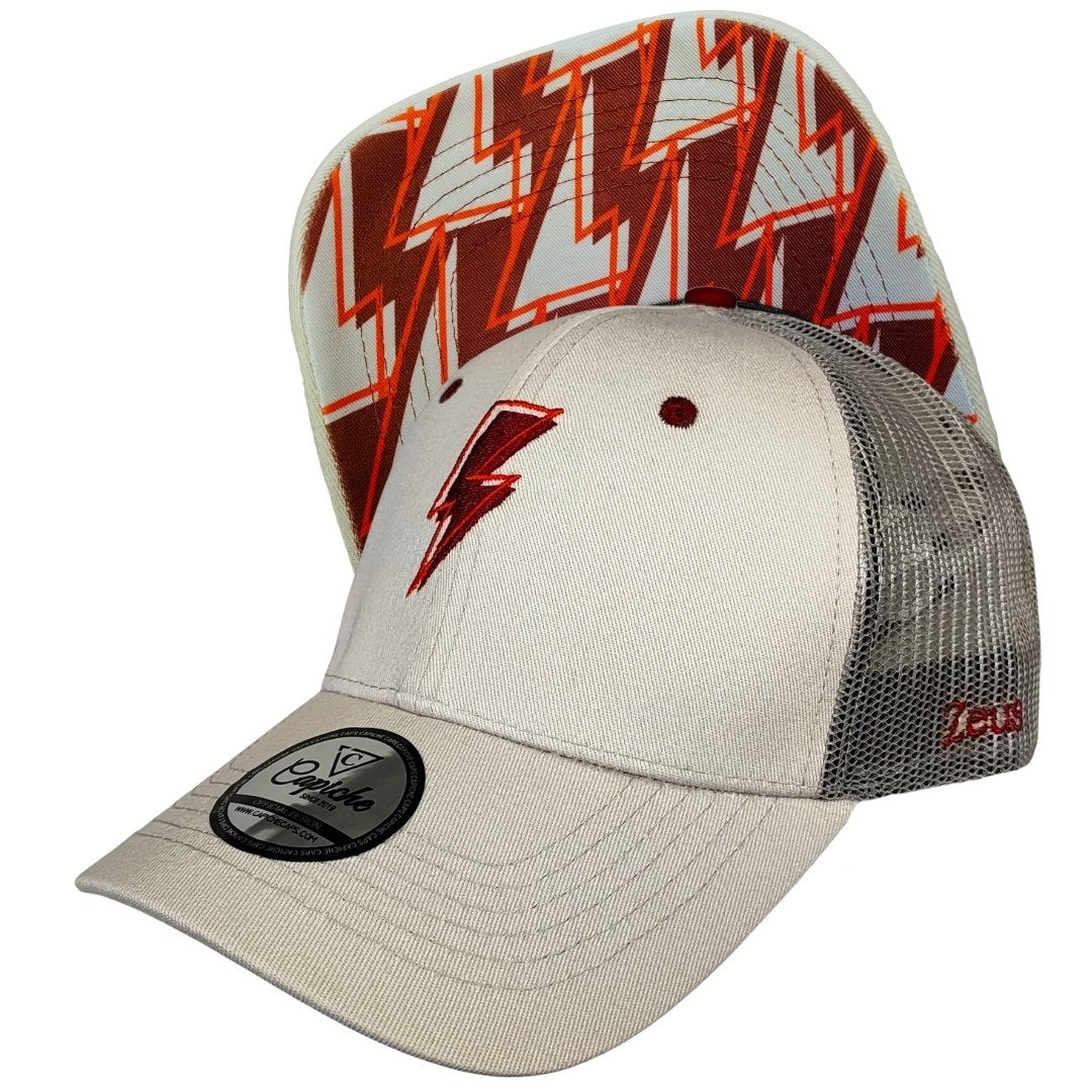 Clean Greek Zeus Trucker Cap - Grey | CAPICHE CAPS