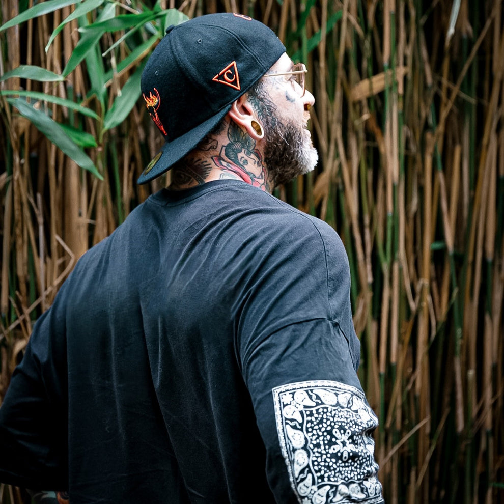 Fire Bull Snapback - Black Soft Felt | CAPICHE CAPS