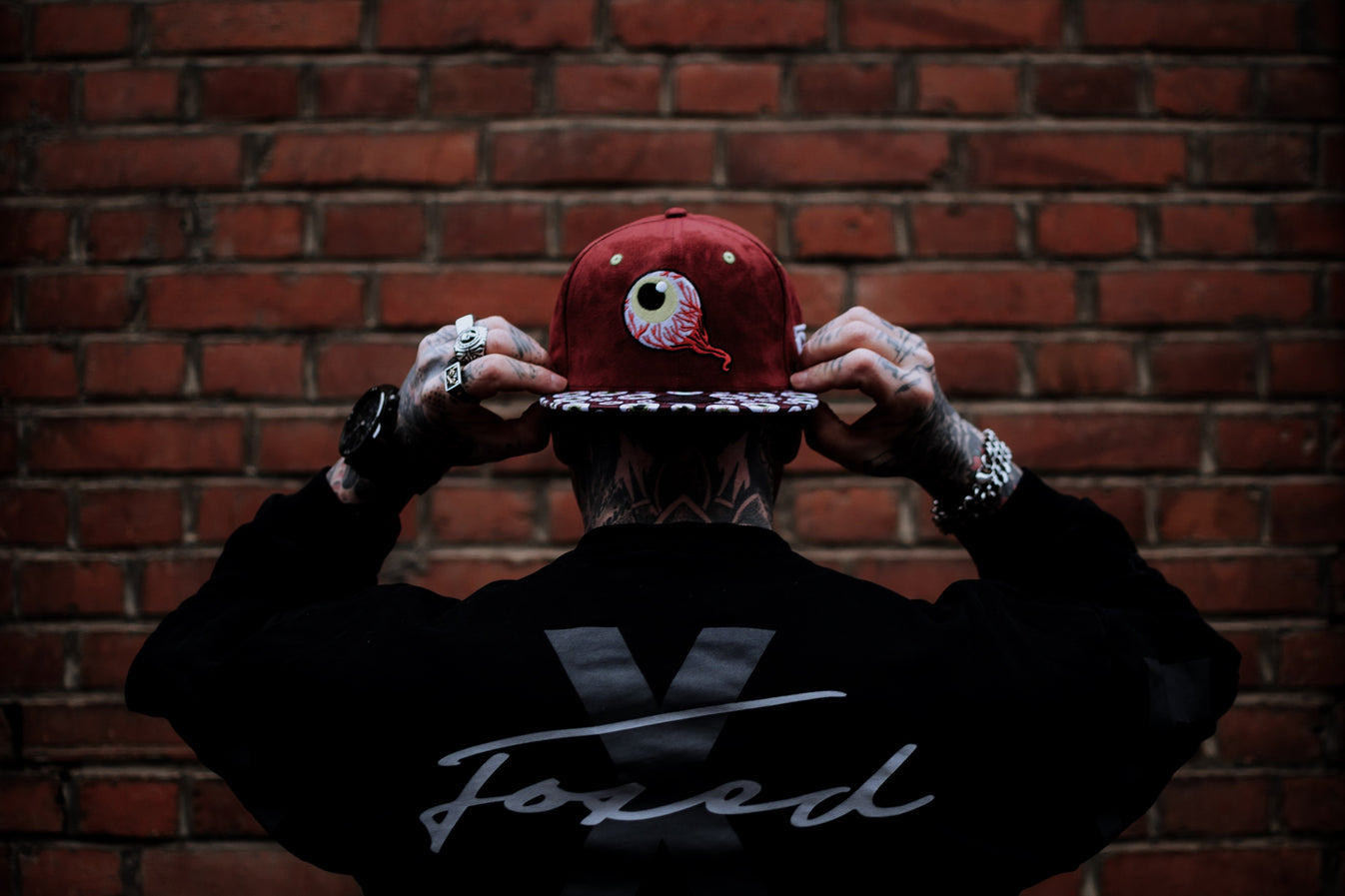 LIMITED EDITION Monster Vision Snapback - Burgundy Suede with Eyes ...