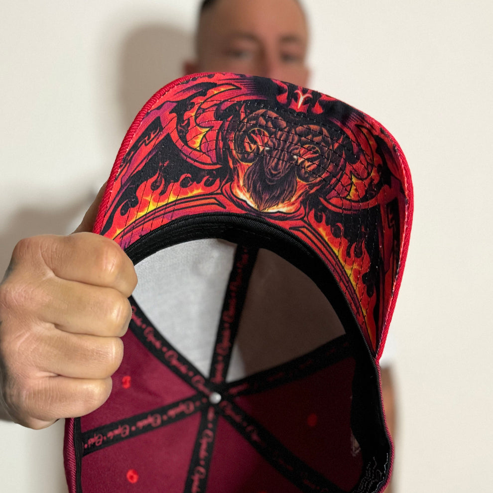 Horoscope Aries Curved Cap - Red | CAPICHE CAPS