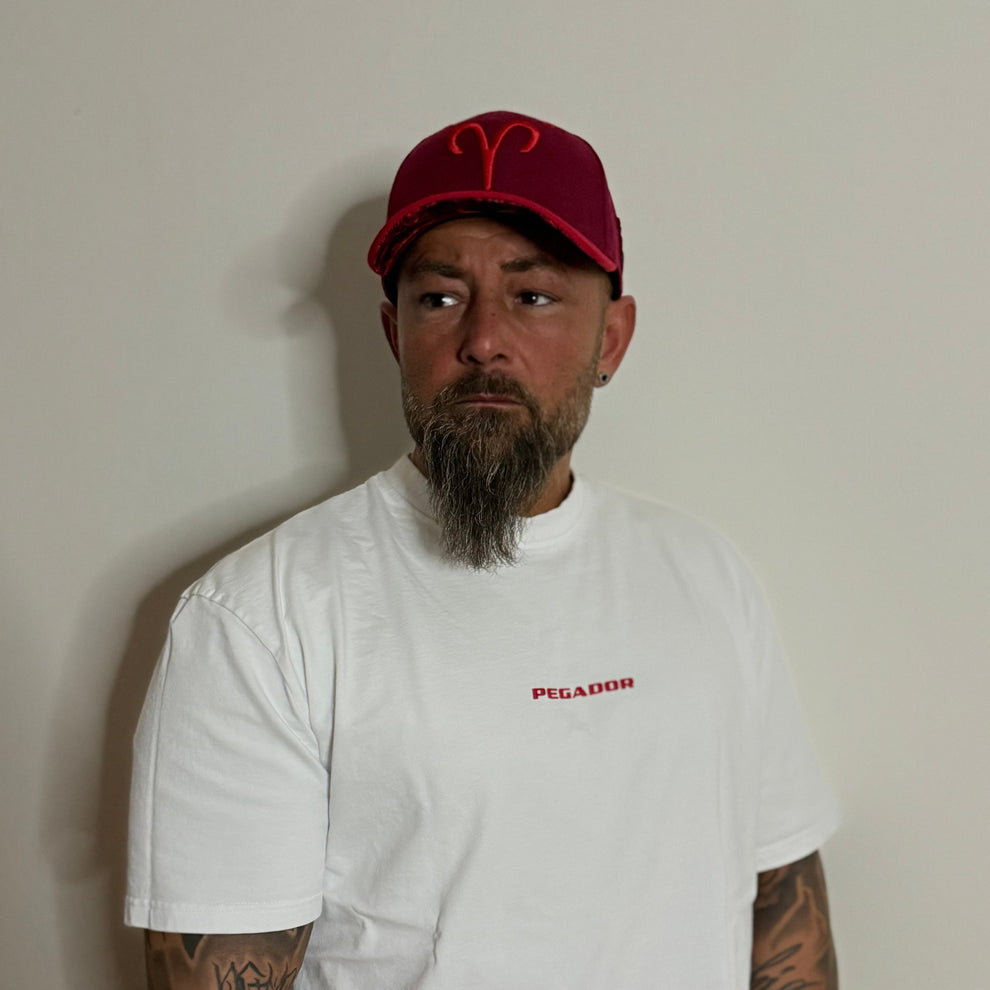 Horoscope Aries Curved Cap - Red | CAPICHE CAPS