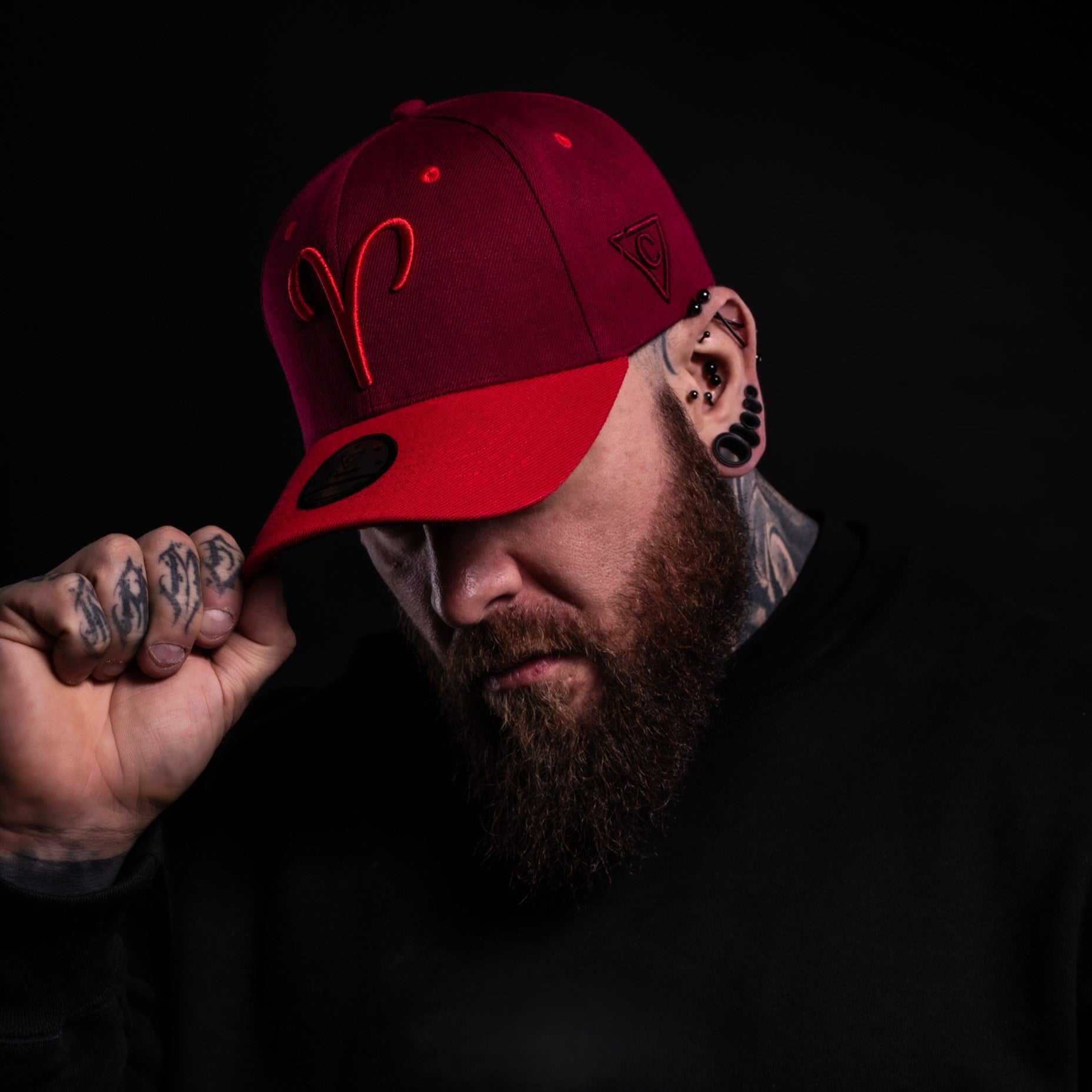 Horoscope Aries Curved Cap - Red | CAPICHE CAPS