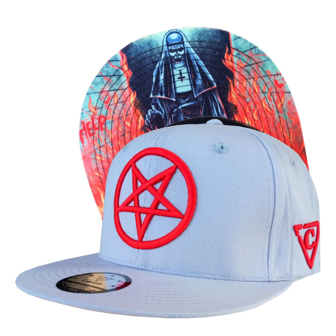 Cursed Nun Snapback - Light Grey | CAPICHE CAPS